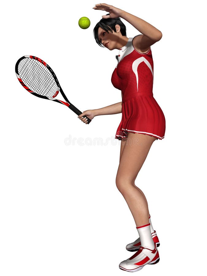 Female Tennis Player stock illustration. Illustration of lifestyle ...