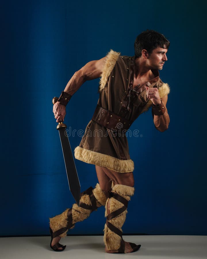 The Gladiator Strikes a Unique Pose Stock Image - Image of paranormal ...