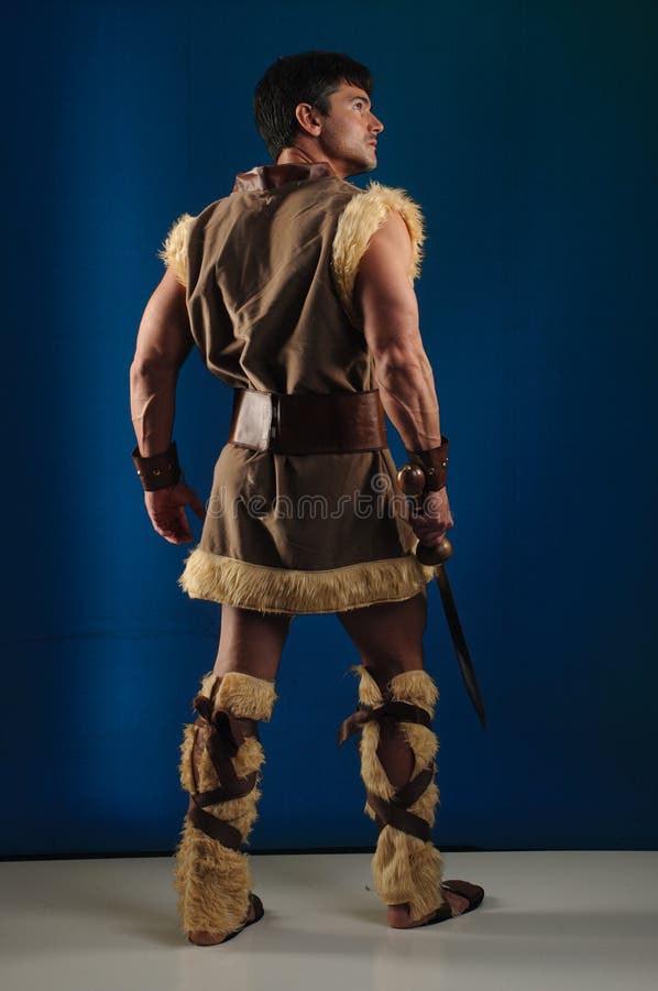 The Gladiator Strikes a Unique Pose Stock Image - Image of heartthrob ...