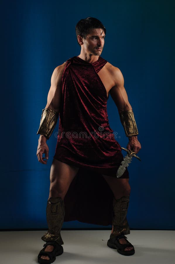 The Gladiator Strikes a Unique Pose Stock Photo - Image of brave ...