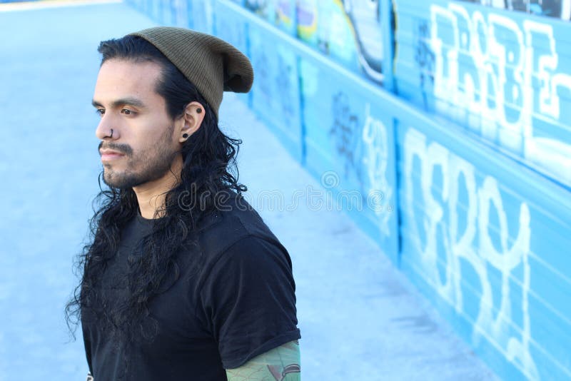 Hip man with an edgy look stock image. Image of haired - 160631115