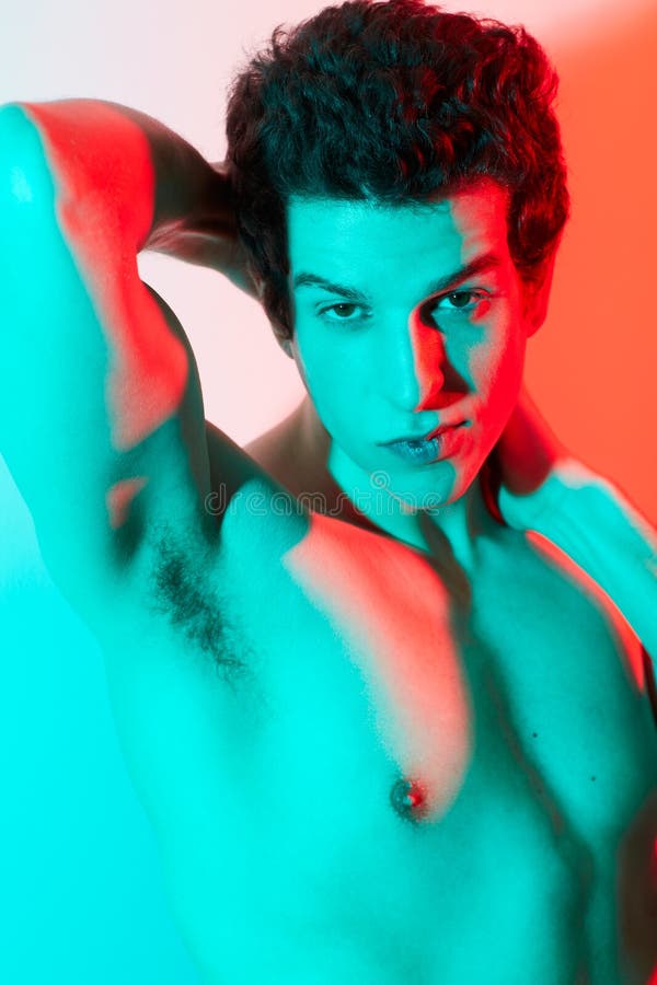 And he Knows it. Cropped View of a Hunky Young Man. Stock Photo - Image ...