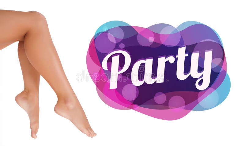 Legs with Abstract Party Sign Stock Image - Image of disco, care: 15625087