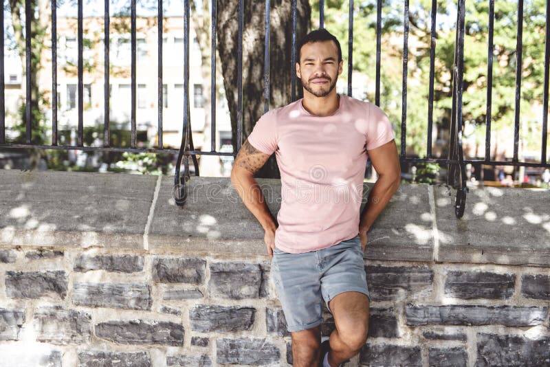 A Man Outside in a City Street Stock Image - Image of attitude, cool ...