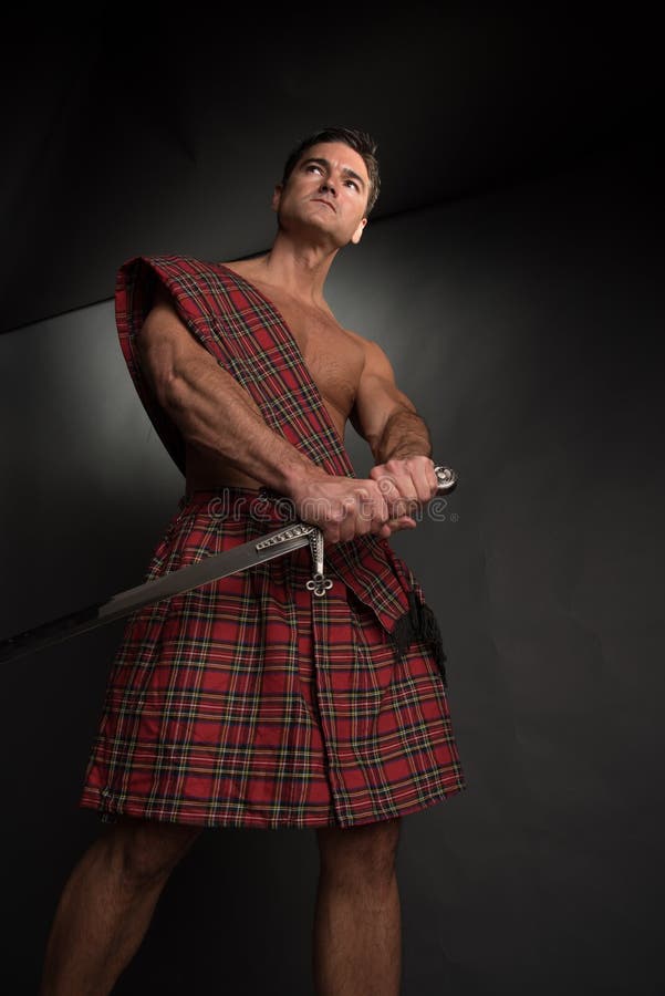 The Man Poses for the Camera Stock Image - Image of highlander, comely ...