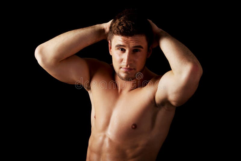 Muscular macho man. stock image. Image of body, attractive - 51165983