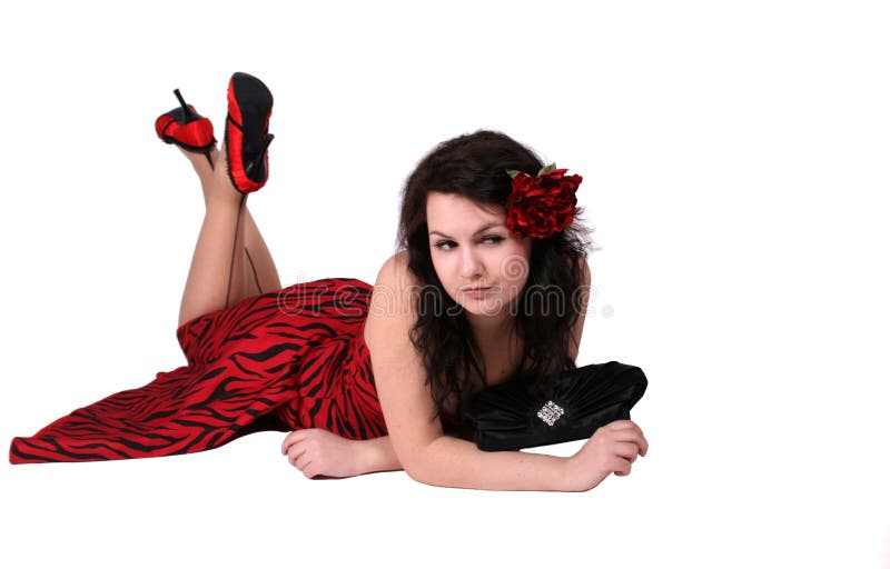 Girl lying on grass stock image. Image of people, natural - 21391267