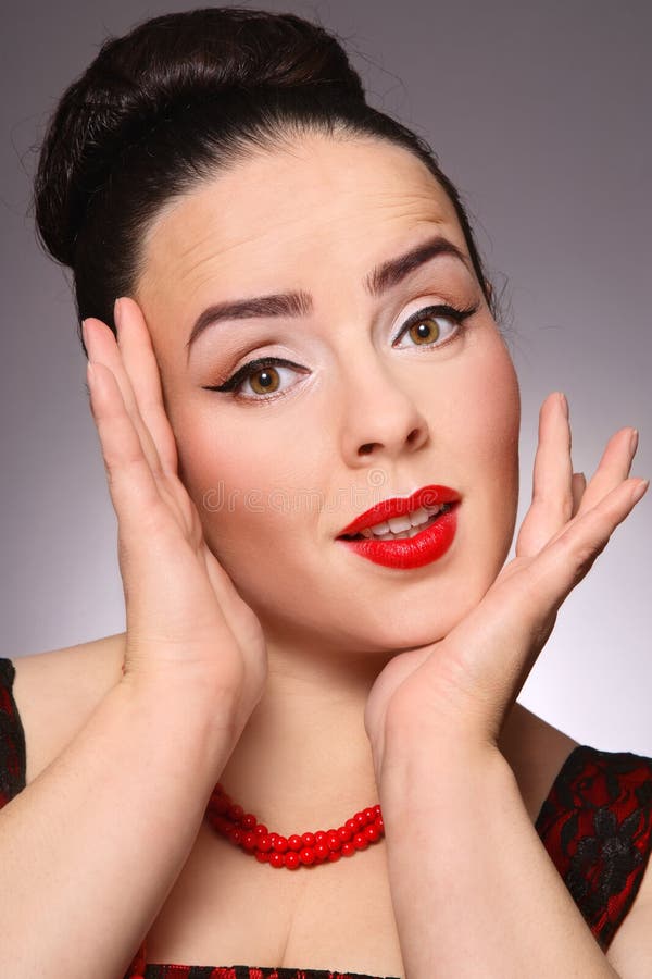 Plus-size woman stock image. Image of attractive, female - 12845571