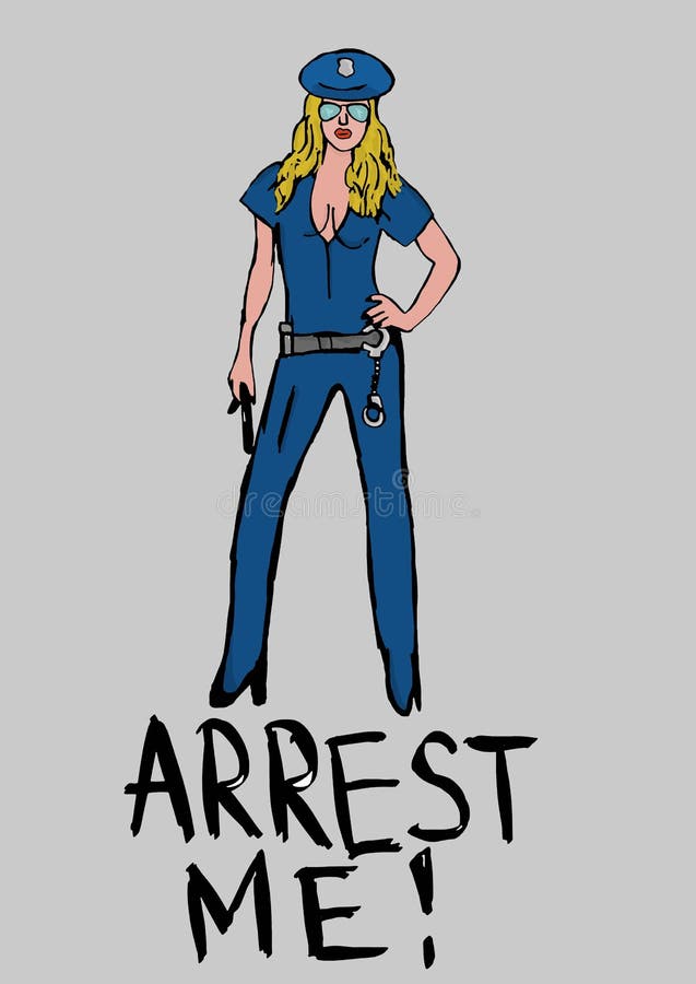 Police Woman Drawing Stock Illustrations – 555 Police Woman Drawing ...