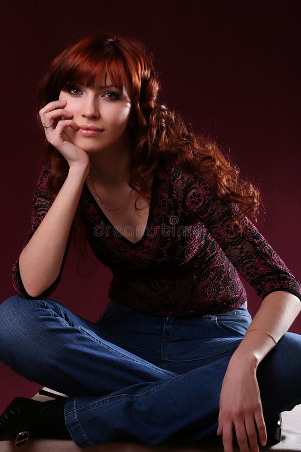 Red hair girl stock photo. Image of hair, attractive, health - 1895322