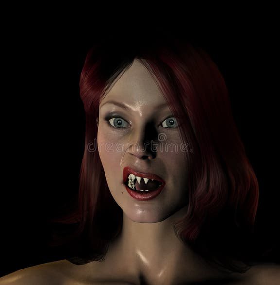 Red Haired Vamp stock image. Image of color, face, emotional - 27809315