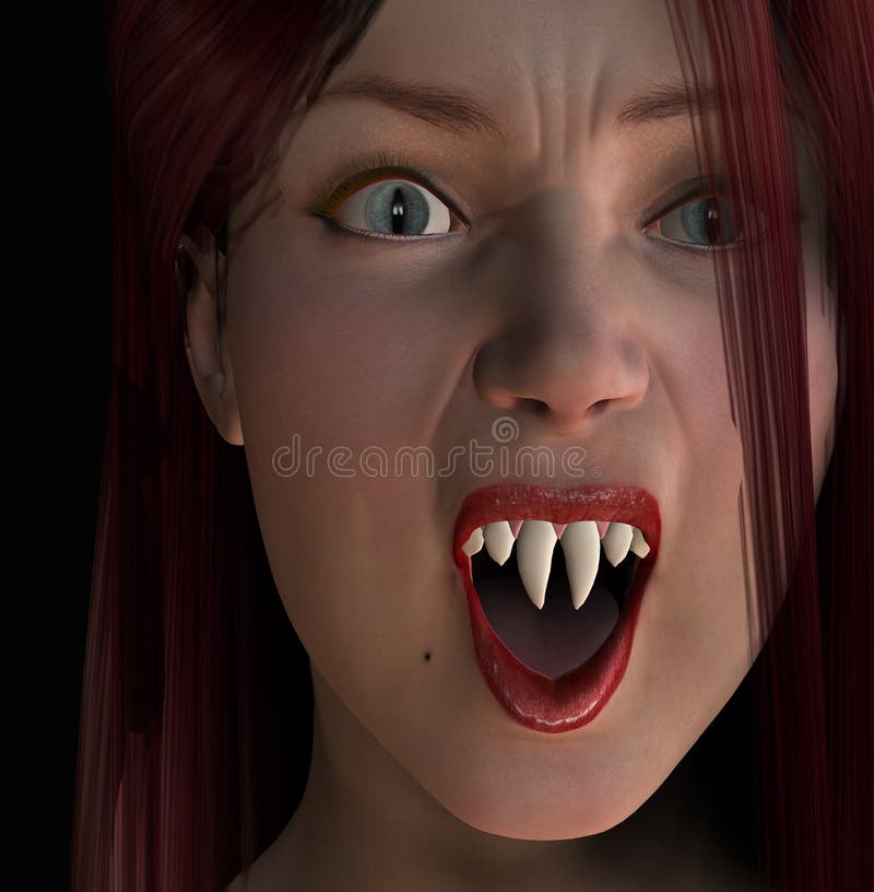 Red Haired Vamp stock illustration. Illustration of fright - 27809320