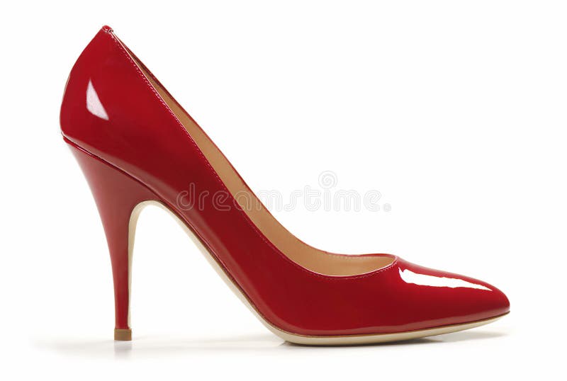 Red shoe stock image. Image of female, date, dress, allure - 1877857