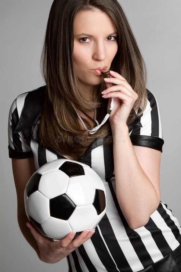 Soccer Referee Woman stock photo. Image of whistle, halloween - 6150600