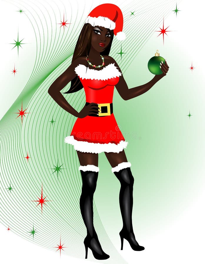 Red Dressed Lady Santa Stock Illustrations – 55 Red Dressed Lady Santa ...