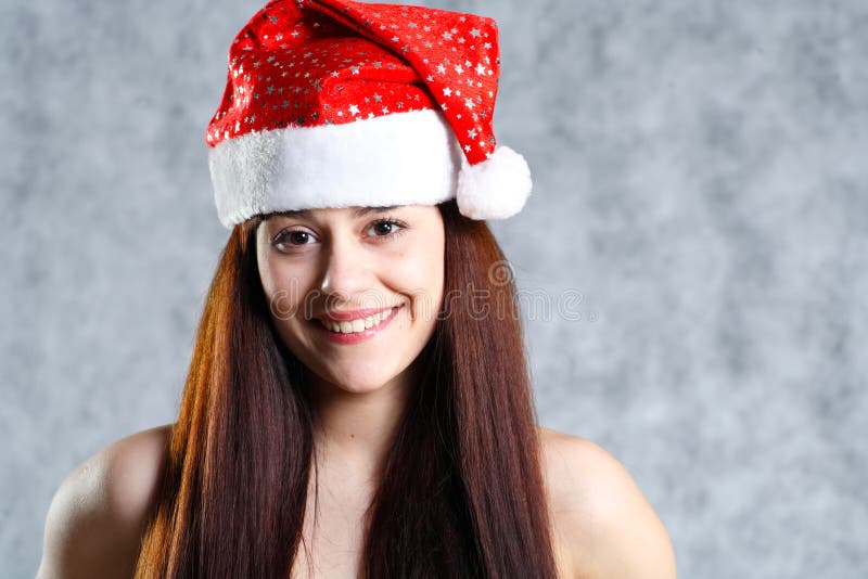 Santa face headshot stock photo. Image of female, happy - 19929452
