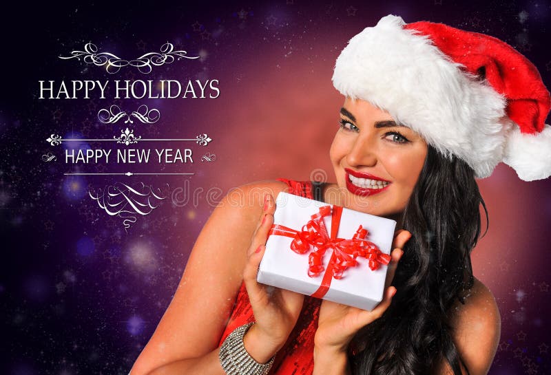 Santa s Helper postcard stock photo. Image of holiday - 48287504