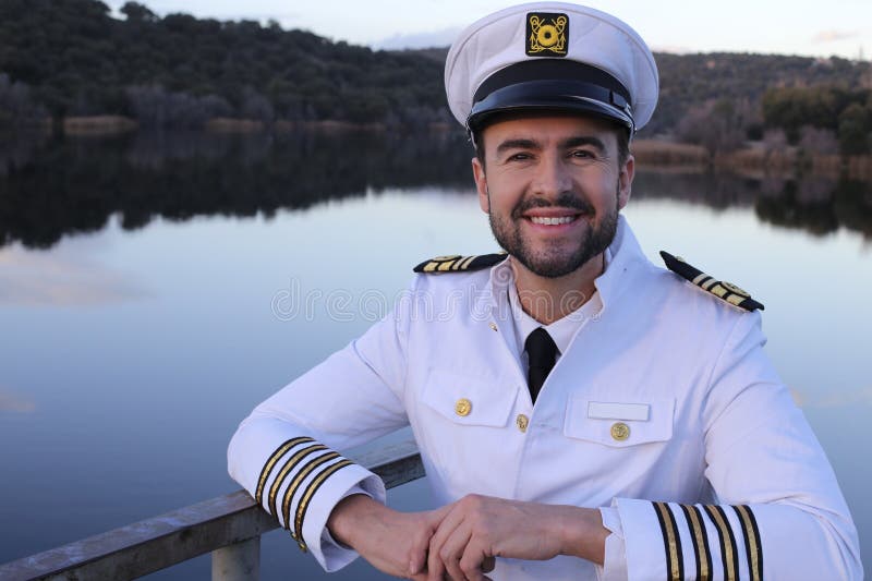 Ship captain in uniform stock photo. Image of nautical - 290049246