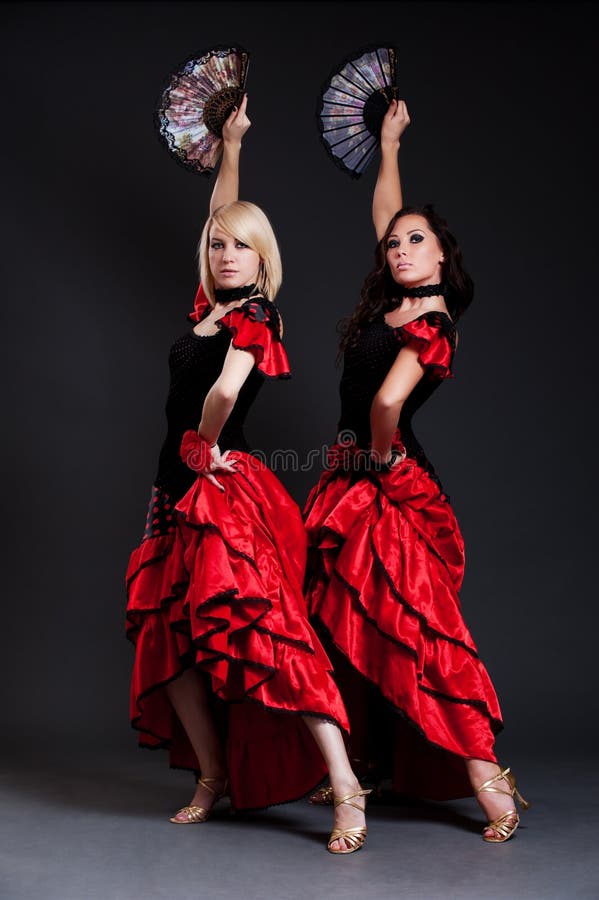 Spanish women dancing stock image. Image of club, beautiful - 16902871
