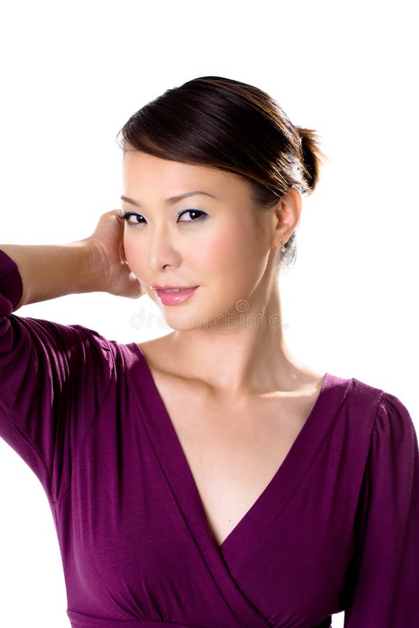 Stare Asian Girl stock image. Image of dazzling, positively - 4474867