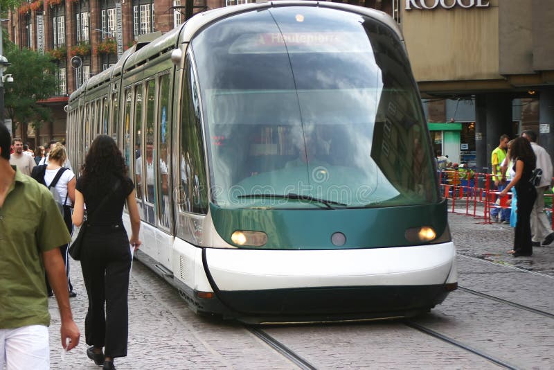 Tramway in Strasbourg, France Editorial Image - Image of acceleration ...