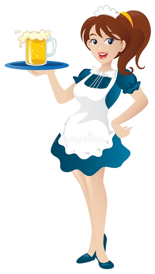 Waitress Stock Vector Illustration Of Plate Maid Waitress 17679015