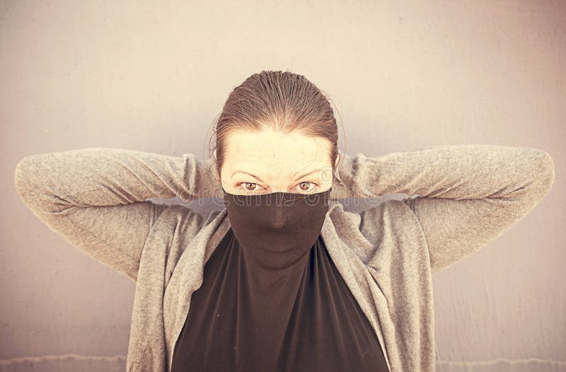 Woman covered stock image. Image of attractive, human - 83974267