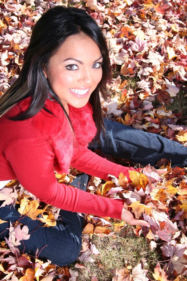 Woman in Fall Fashion Outdoors Stock Photo - Image of female, outside ...