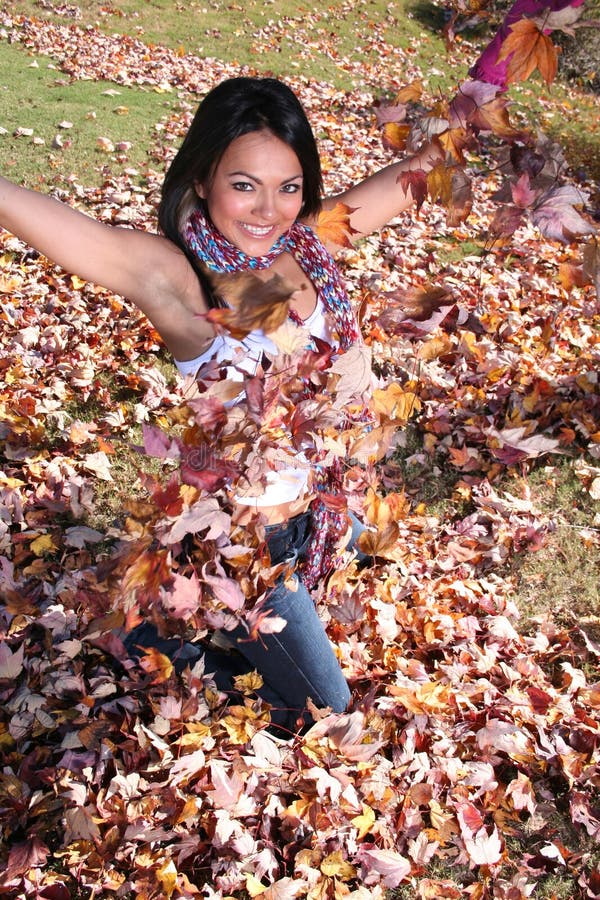 Woman in Fall Fashion Outdoors Stock Photo - Image of outside, sweater ...