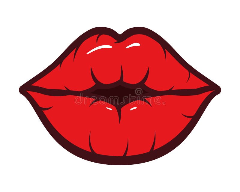 Woman Mouth With Splash Expression Pop Art Style Stock Vector