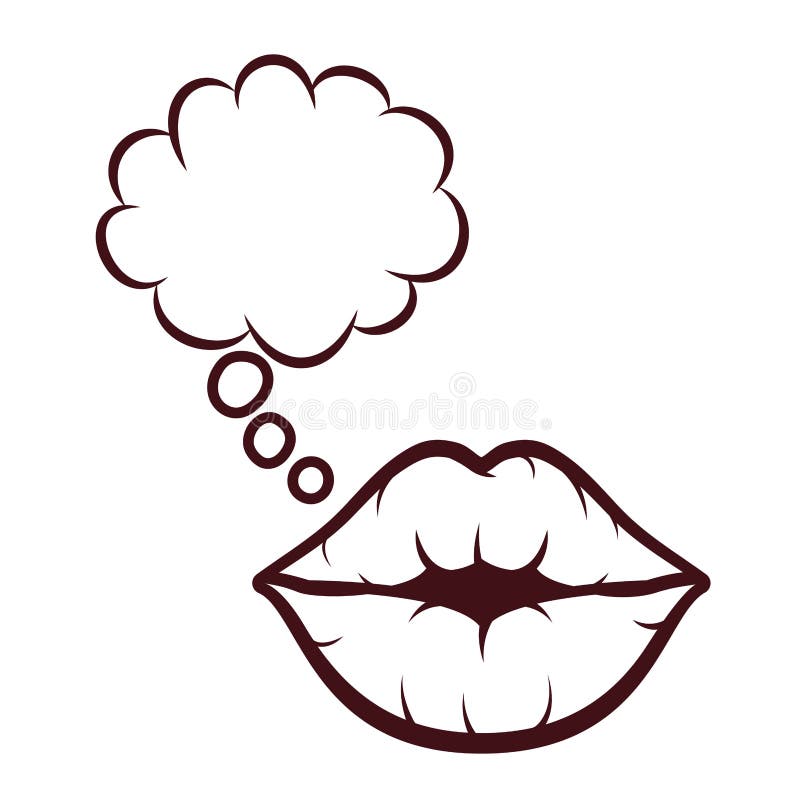 Woman Mouth With Splash Expression Pop Art Style Stock Vector