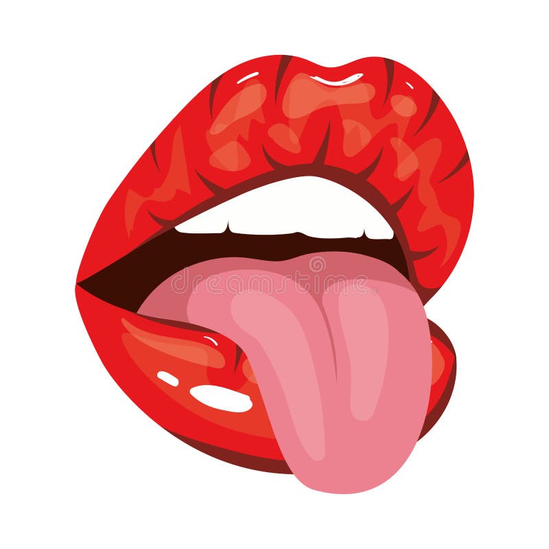 Woman Mouth With Splash Expression Pop Art Style Stock Vector