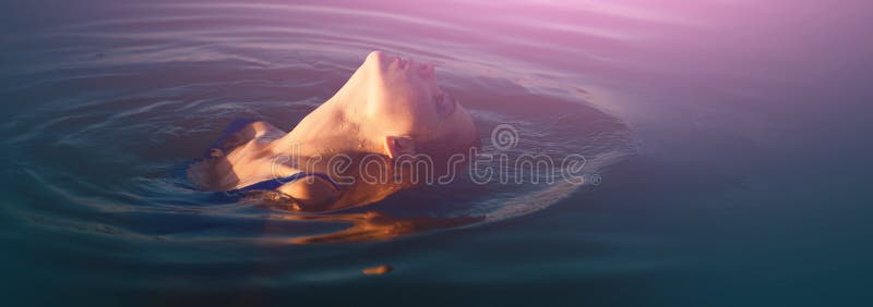 Woman Posing In Water Summer Vacation And Travel Concept Summertime