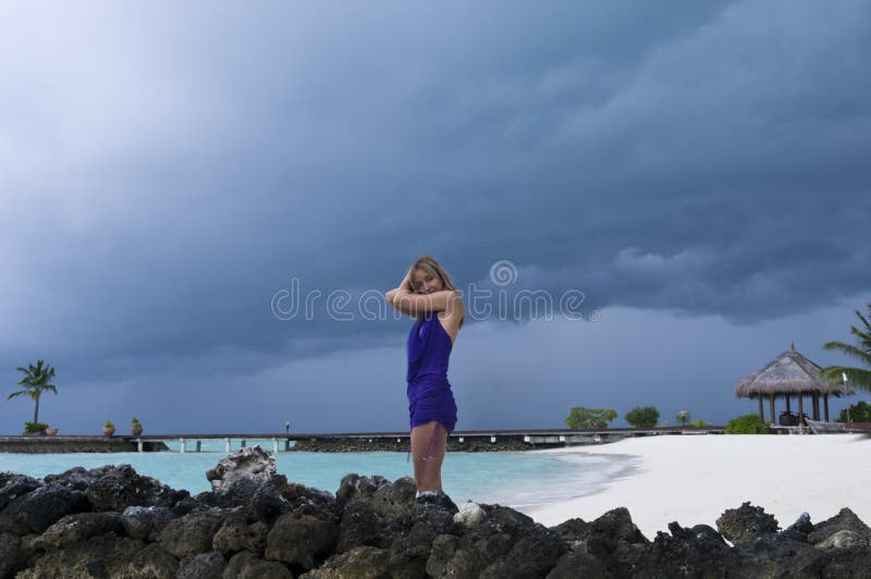 Sexy Woman Watching Indian Ocean Picture. Image: 6167909