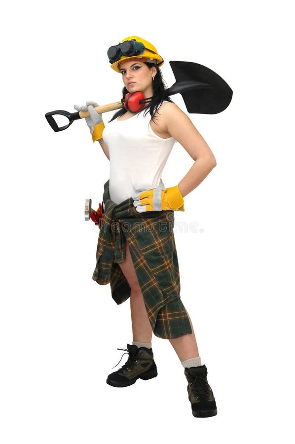 Worker stock photo. Image of woman, female, contractor - 14082214