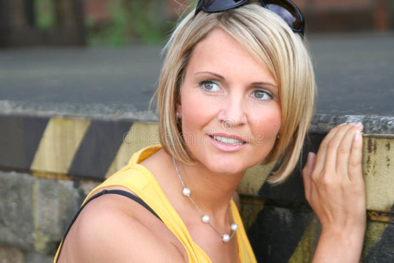 Yellow and black woman stock image. Image of gorgeous - 2382131