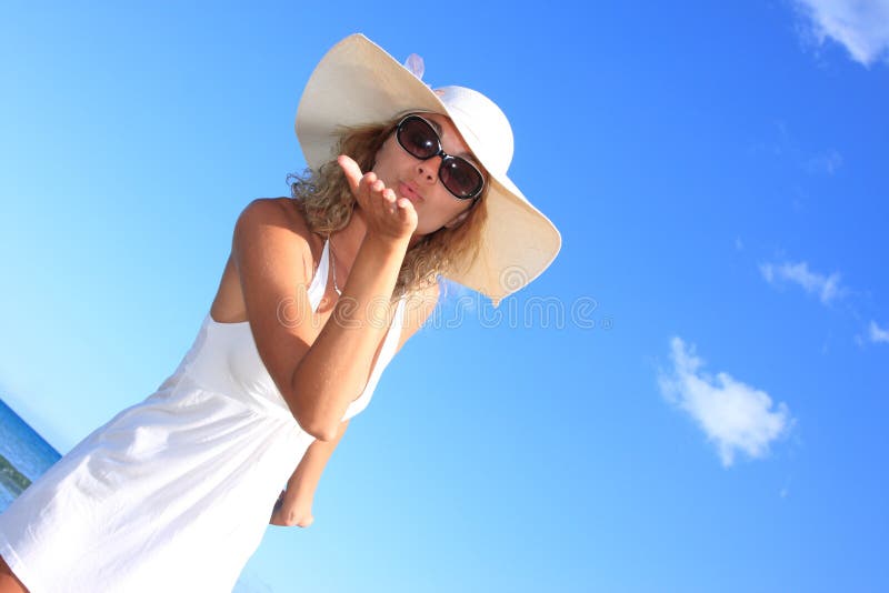 Young model stock image. Image of banner, coast, beautiful - 15749553