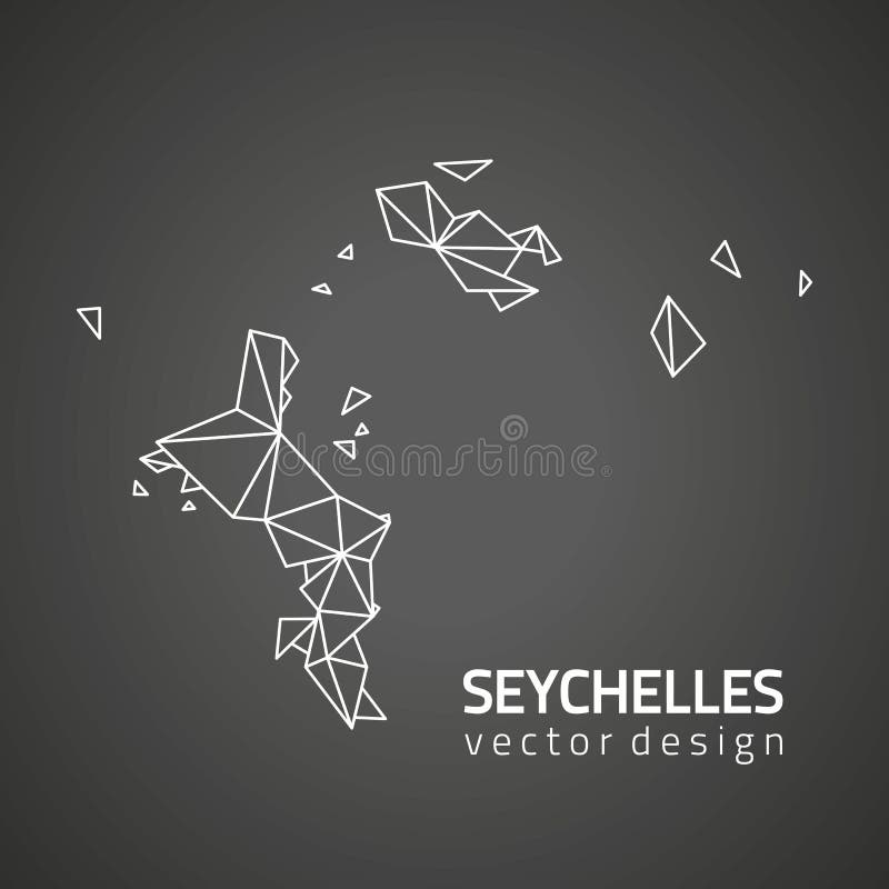 Seychelles Vector Chalk Drawing Map Isolated on a White Background ...