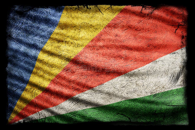 Seychelles Flag, Grunge Texture Stock Illustration - Illustration of representation, travel ...