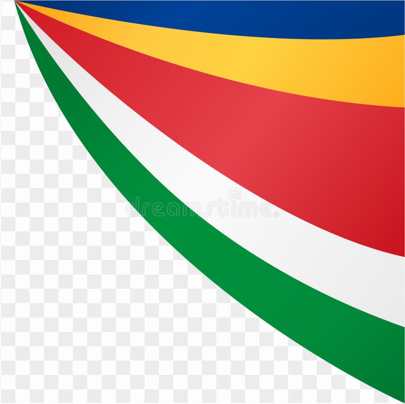 Seychelles Flag Wave Isolated on Png or Transparent Background Vector ...