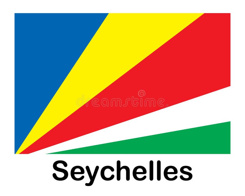 Seychelles National Flag. Banner, State Symbol, Flagpole Stock Vector ...