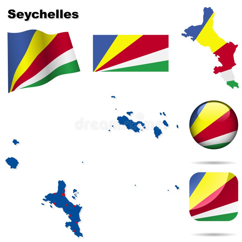 Seychelles Map With Administrative Divisions. Stock Vector ...