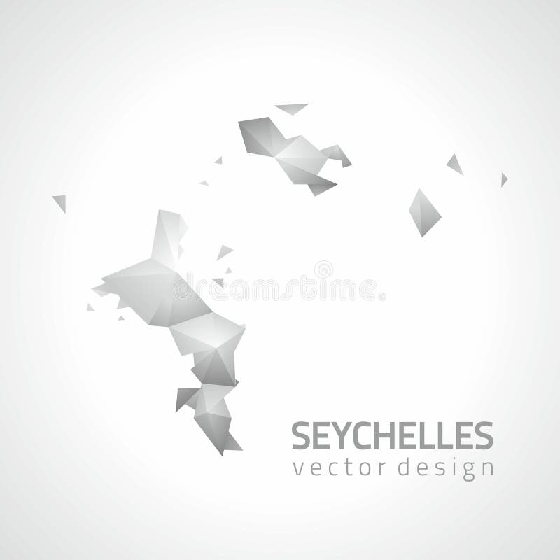 Seychelles Vector Chalk Drawing Map Isolated on a White Background ...