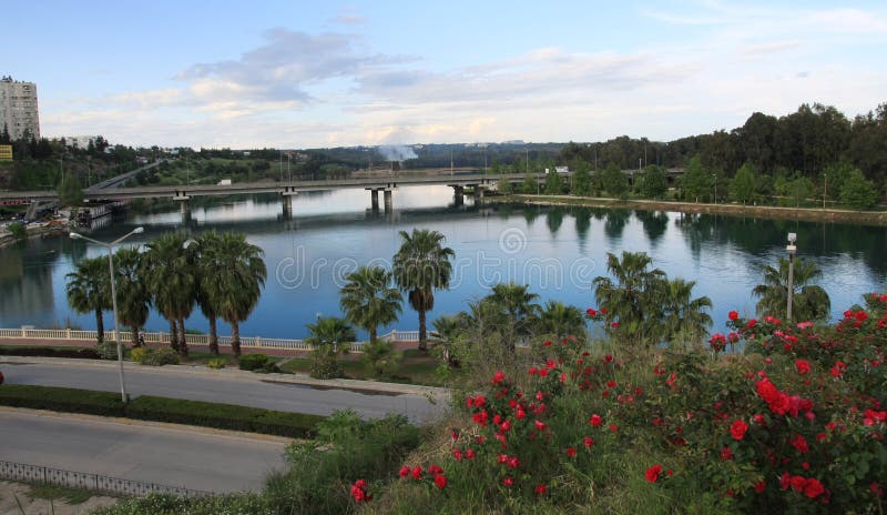 Seyhan River in Adana, Turkey. Stock Photo - Image of landscape ...