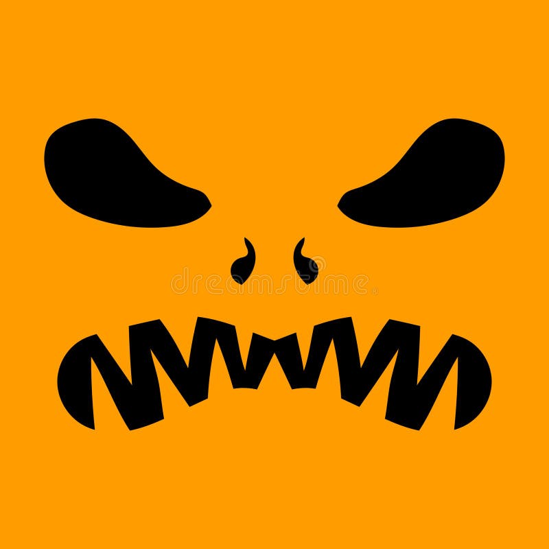 Scary Face Design for Degital and Print Ready Format. Stock Vector ...