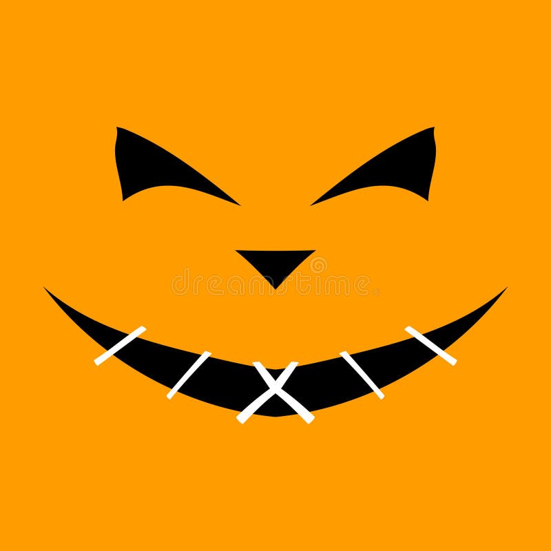 Scary Face Design for Degital and Print Ready Format. Stock Vector ...