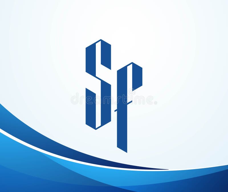 SF Alphabet Letter Logo Design Template Elements Stock Vector ...