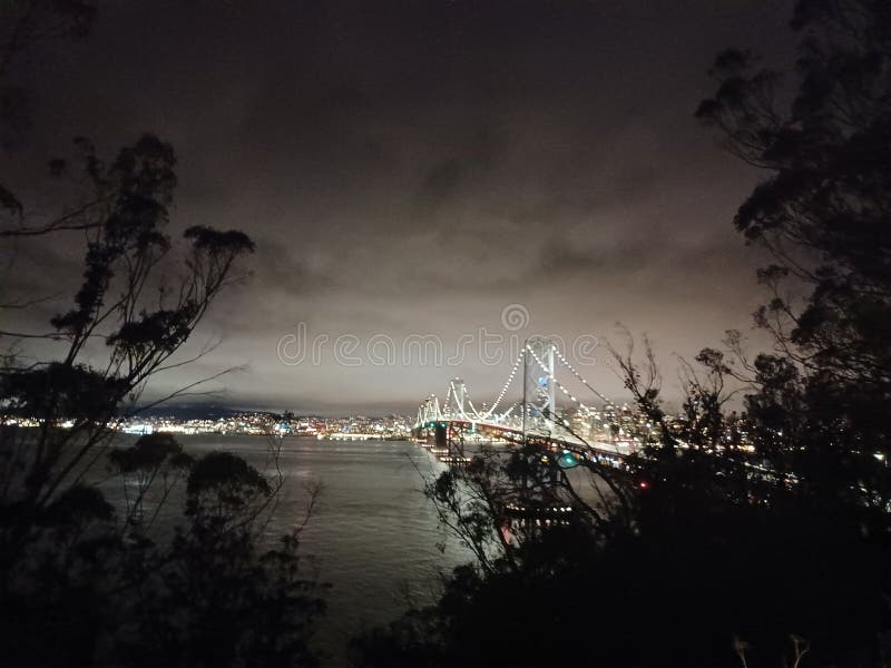 Sf bay Night stock photo. Image of dusk, photograph - 233819080