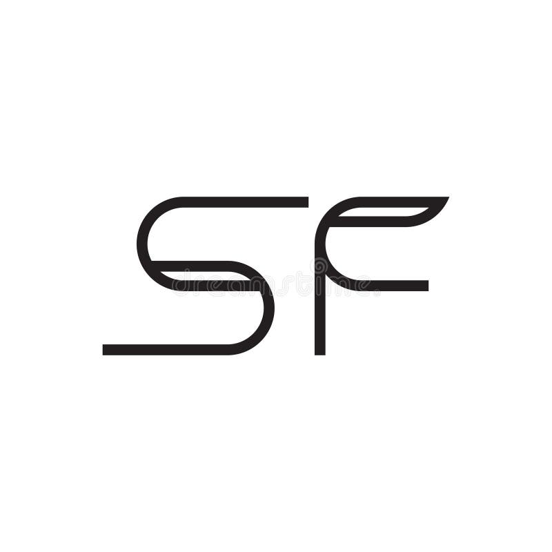 Sf Initial Letter Vector Logo Icon Stock Vector - Illustration of clean ...