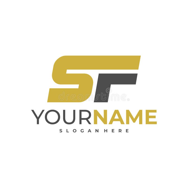 SF Letter Logo Template, Initial SF Logo Design Vector Stock ...